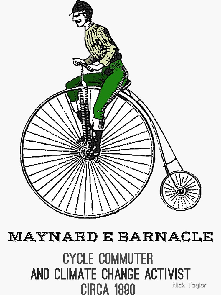 "Climate change commuter" Sticker by nickrolyat | Redbubble