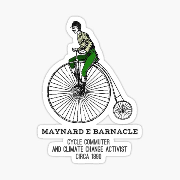 "Climate change commuter" Sticker by nickrolyat | Redbubble