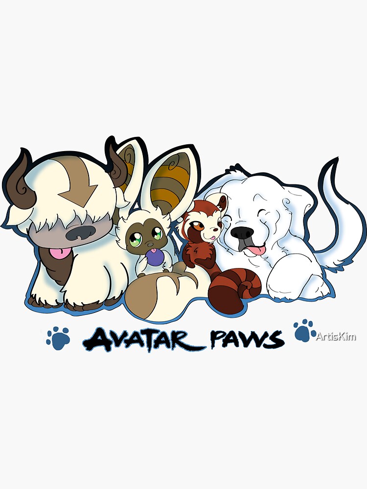 "Avatar Paws" Sticker by ArtisKim | Redbubble