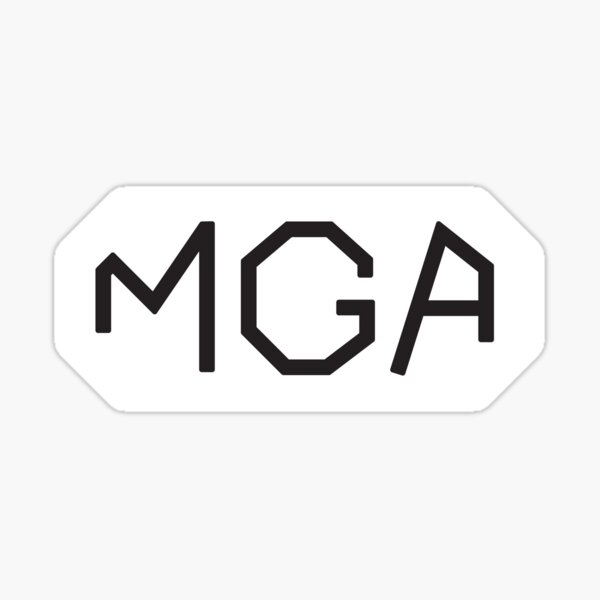"Classic MG MGA lettering emblem" Sticker for Sale by kosmonaut | Redbubble