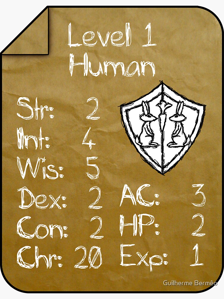 "Level 1 - Human [only for Nerd Babies] -Original Colors" Sticker for ...