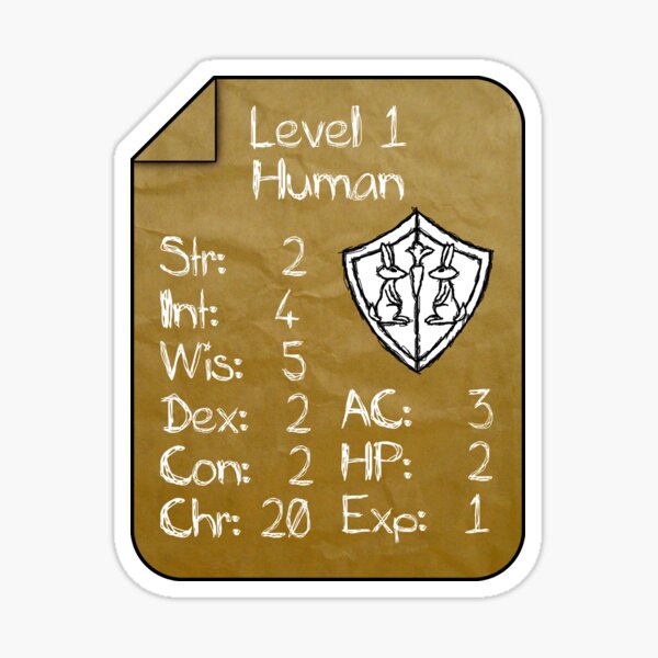 "Level 1 - Human [only for Nerd Babies] -Original Colors" Sticker for ...