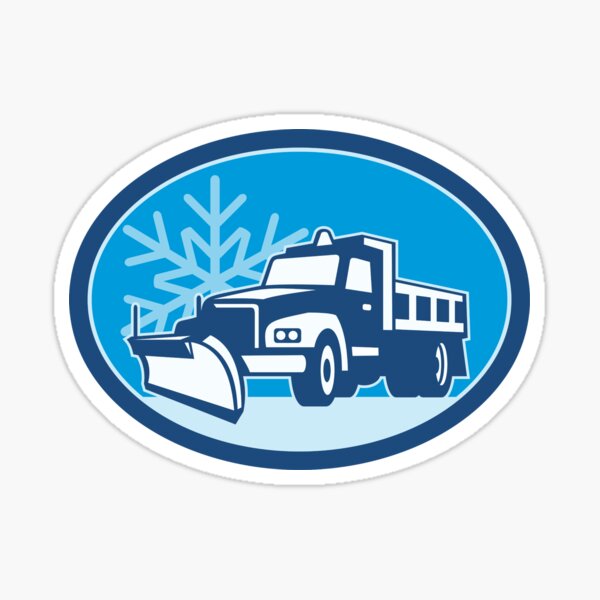 "Snow Plow Truck Retro" Sticker for Sale by patrimonio | Redbubble