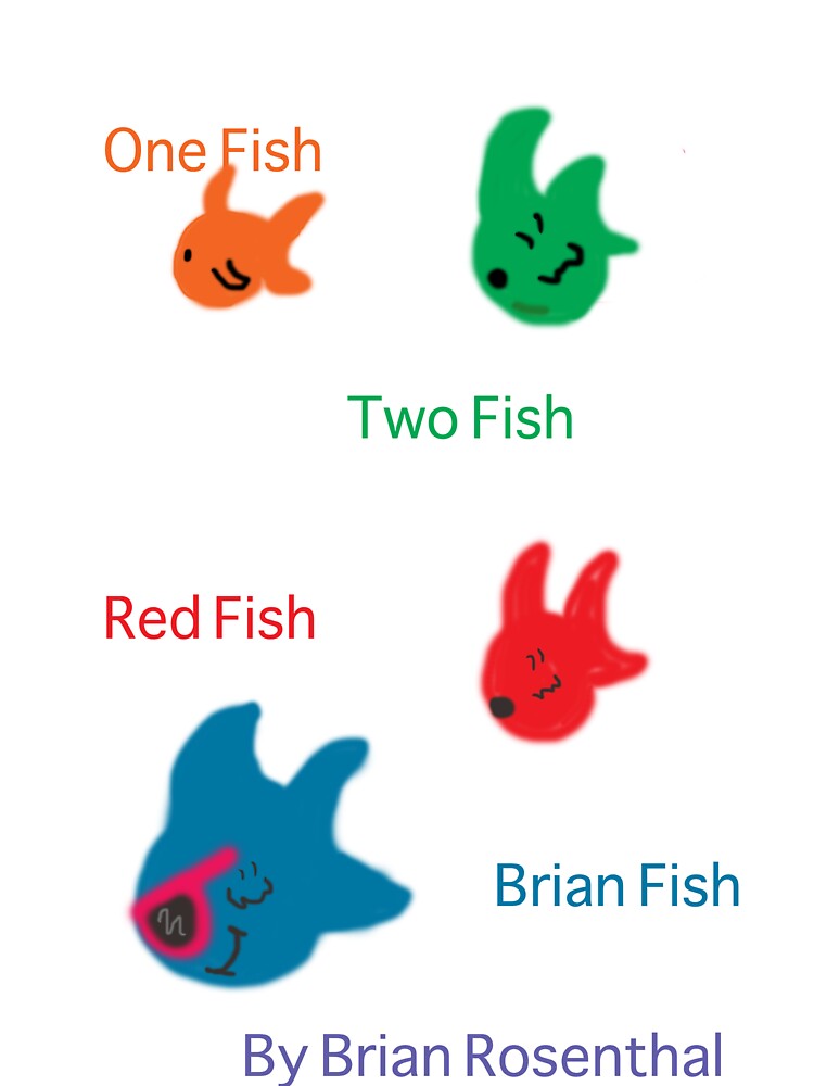 "Brian Fish" Sticker for Sale by ashleyjkaufman | Redbubble