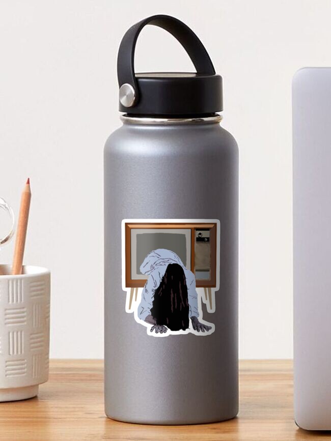 "sadako's on the telly" Sticker for Sale by gigglingnewt | Redbubble