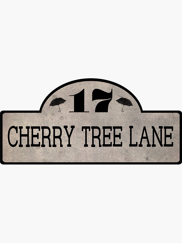 "Cherry Tree Lane" Sticker for Sale by rebeccaariel | Redbubble