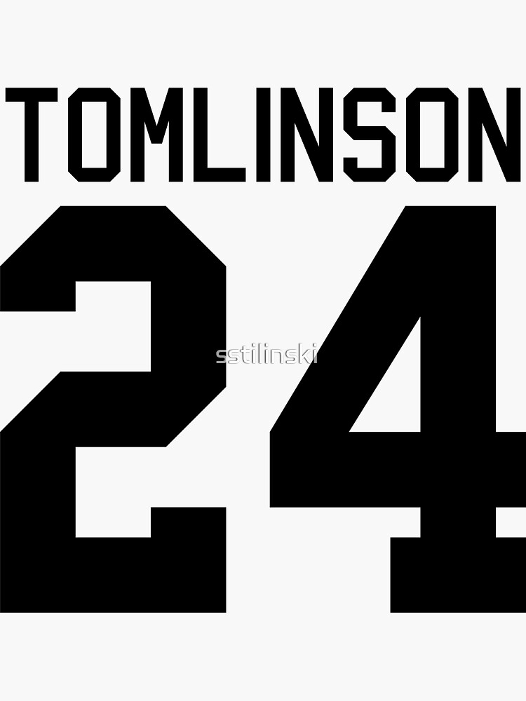 "Louis Tomlinson jersey (black text)" Sticker by sstilinski | Redbubble