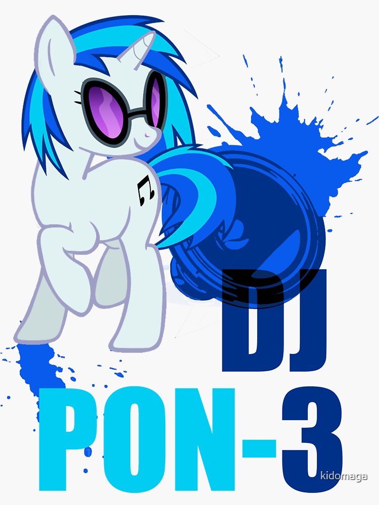 "DJ pon-3" Sticker by kidomaga | Redbubble