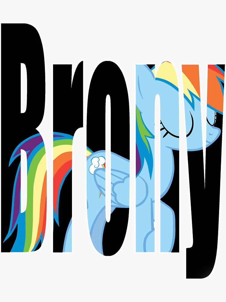 "Brony" Sticker by Epicdan | Redbubble