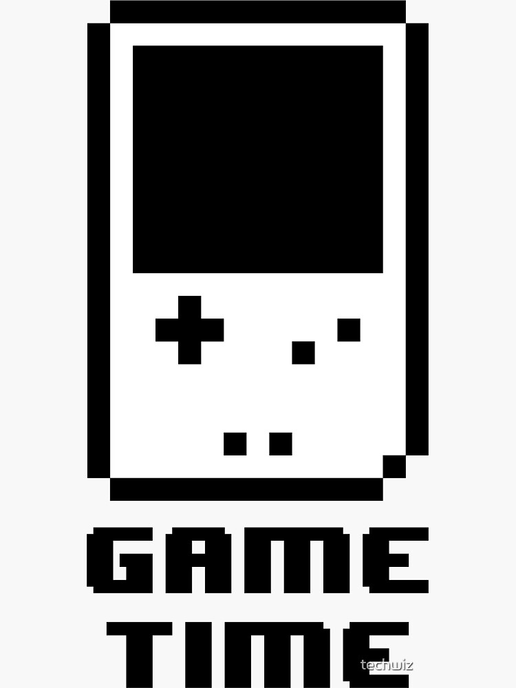 "Game Time - 8-bit Style" Sticker by techwiz | Redbubble