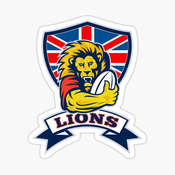 "rugby player lion with ball" Sticker for Sale by patrimonio | Redbubble