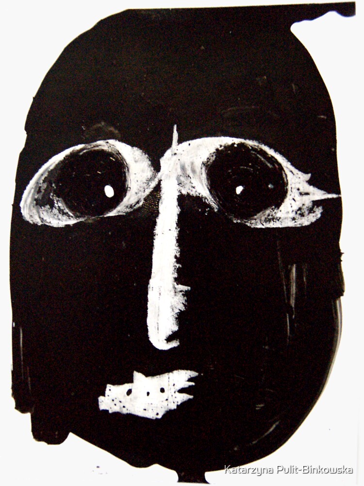 "INK FACE" Sticker for Sale by plitu3 | Redbubble