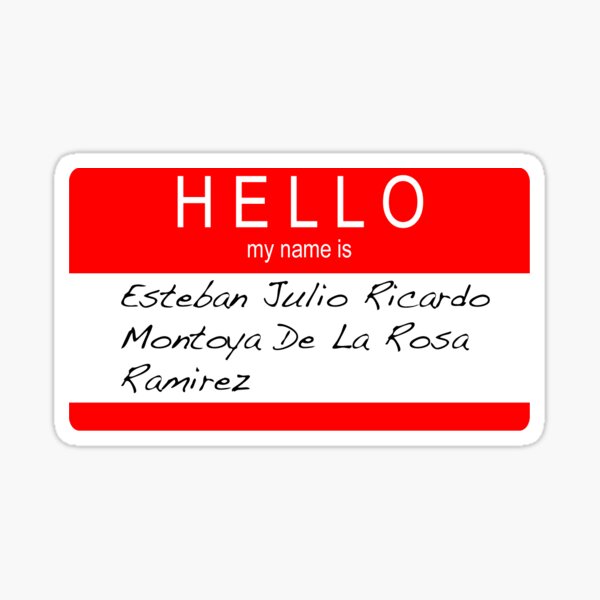 "Highlander - Hello my name is..." Sticker for Sale by oSYZYGYo | Redbubble
