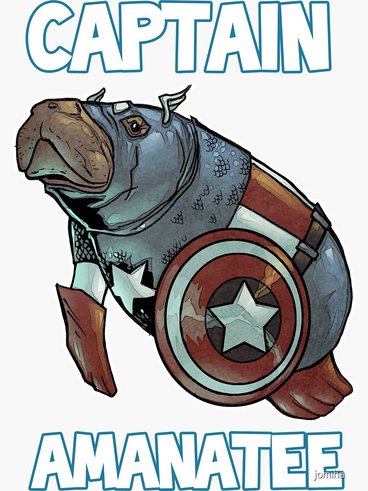 "Captain Amanatee SALE!" Sticker for Sale by jomiha | Redbubble