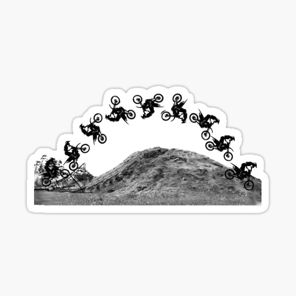 "Motocross Backflip" Sticker by Bundjum | Redbubble