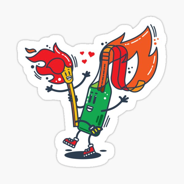"Molotov cocktail" Sticker for Sale by efa83 | Redbubble