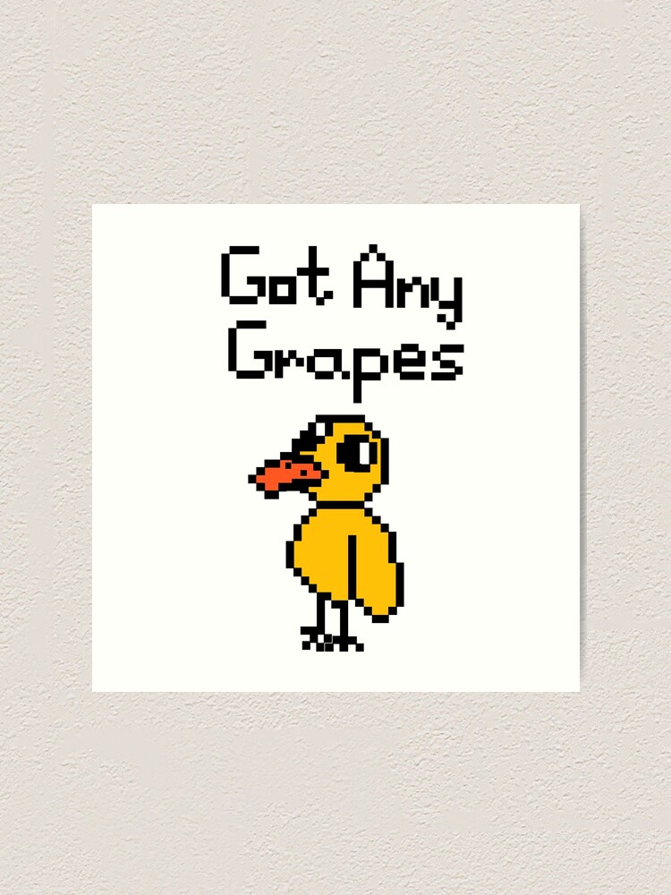 "Got Any Grapes? Duck Song Pixel Art" Art Print for Sale by ...
