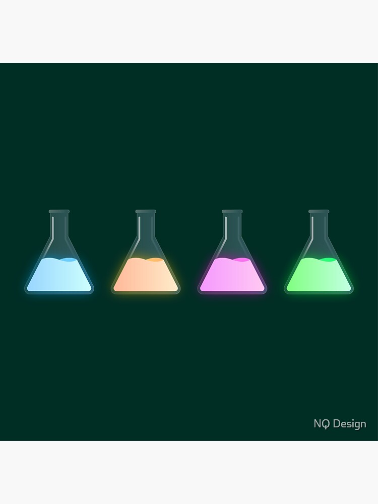 "Erlenmeyer Potion Flasks Pattern" Sticker by nejck | Redbubble