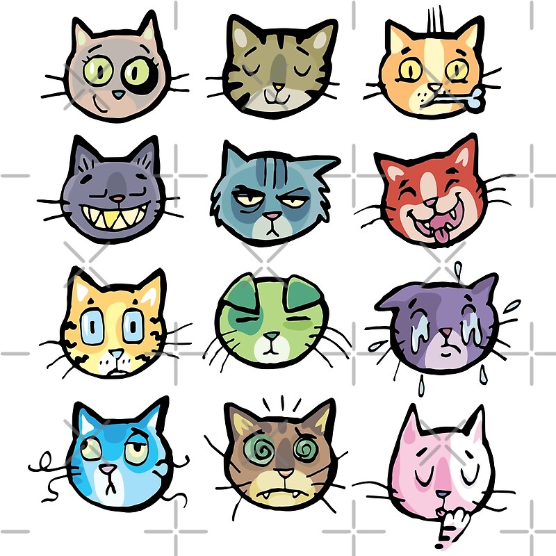 "cat faces" by duxpavlic | Redbubble