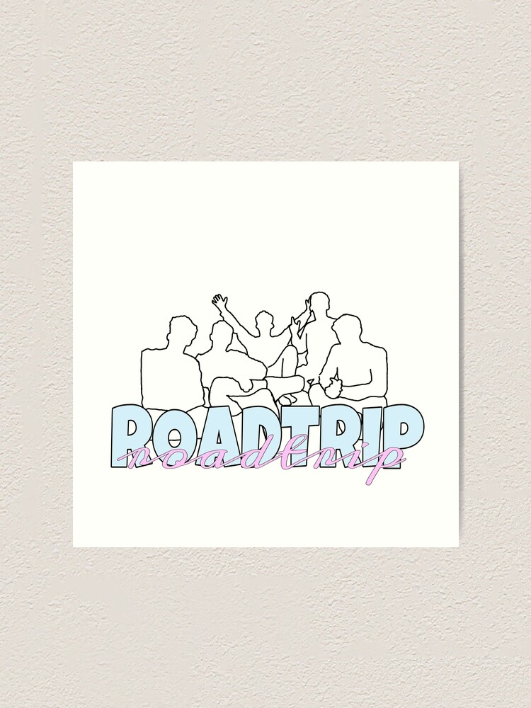 "Roadtriptv White Outline " Art Print by megsarrt | Redbubble