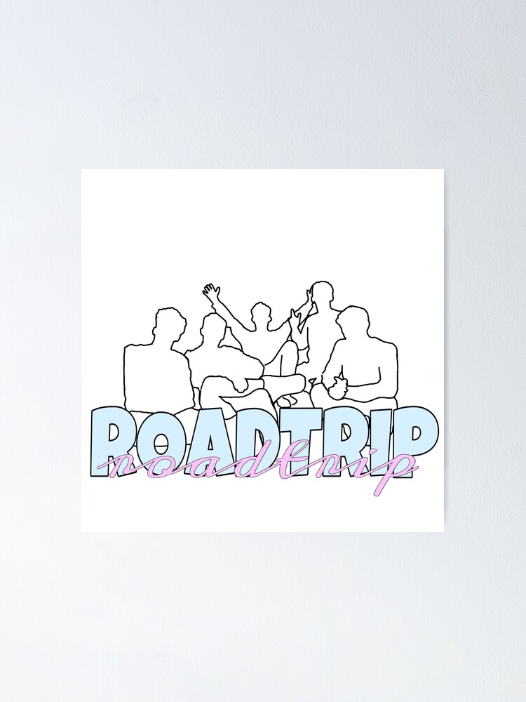 "Roadtriptv White Outline " Poster by megsarrt | Redbubble