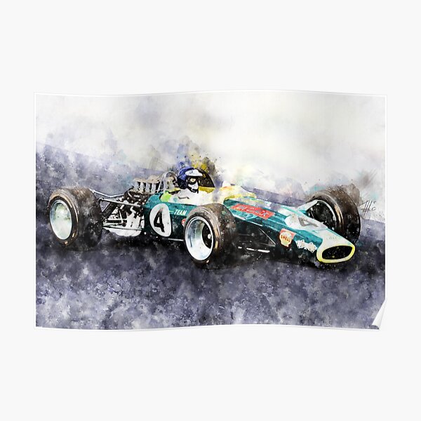 Poster « Jim Clark, Lotus 49, 1968 », par theodordecker | Redbubble