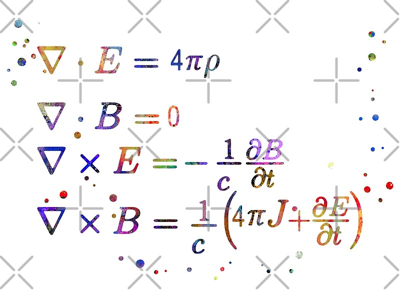"Maxwell's equations, watercolor Maxwell's equations, science art " by ...
