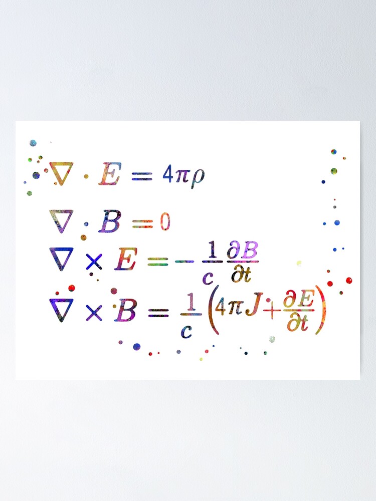 "Maxwell's equations, watercolor Maxwell's equations, science art ...