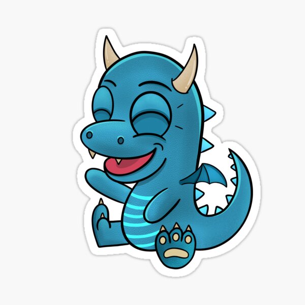 "Cute Blue Dragon" Sticker for Sale by stevennvh | Redbubble