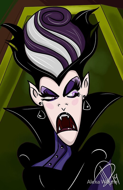 "Gothic Vampire Baroness Cartoon" by Alexa Wayne | Redbubble
