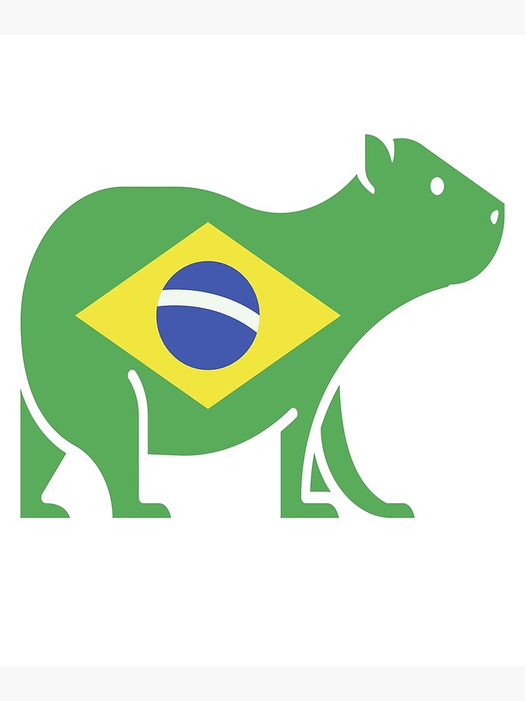 "Capybara Brazil Flag Symbol" Poster by gbrandao | Redbubble