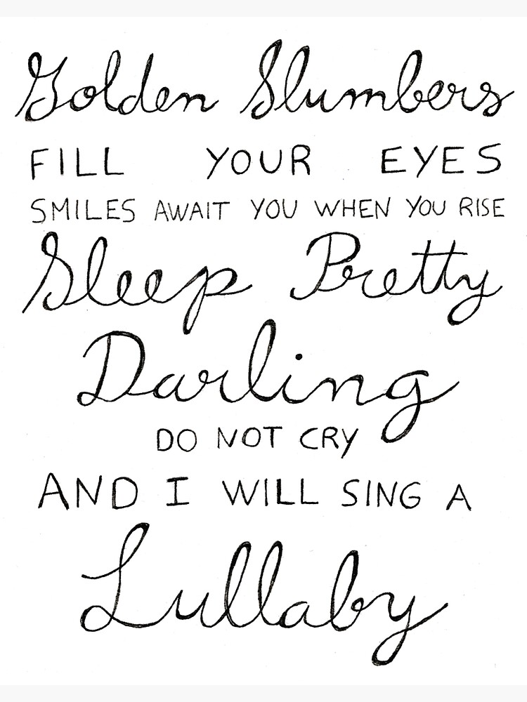 "Golden Slumbers" Sticker by mari95santos | Redbubble