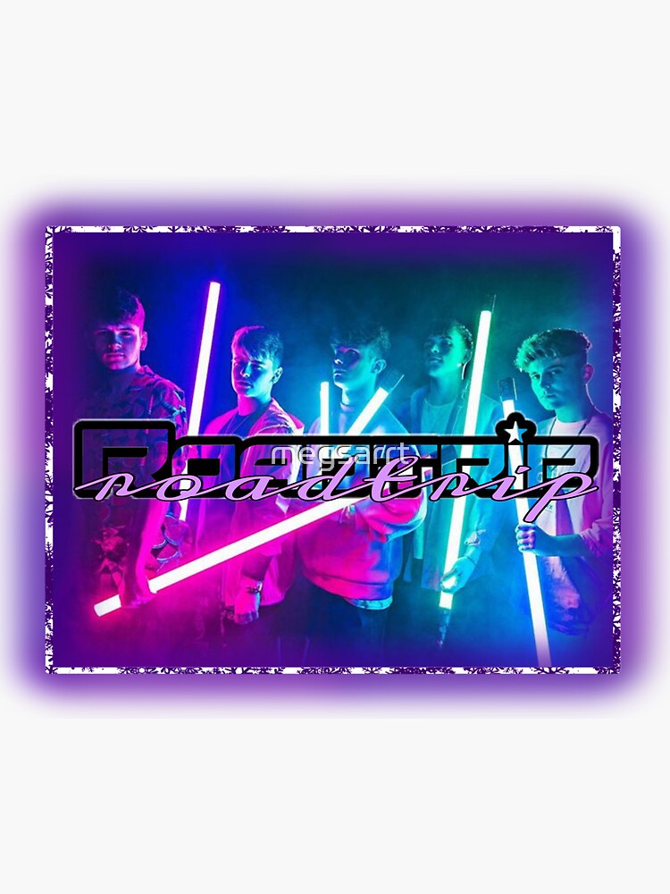 "Roadtriptv Neon Lights Logo" Sticker for Sale by megsarrt | Redbubble