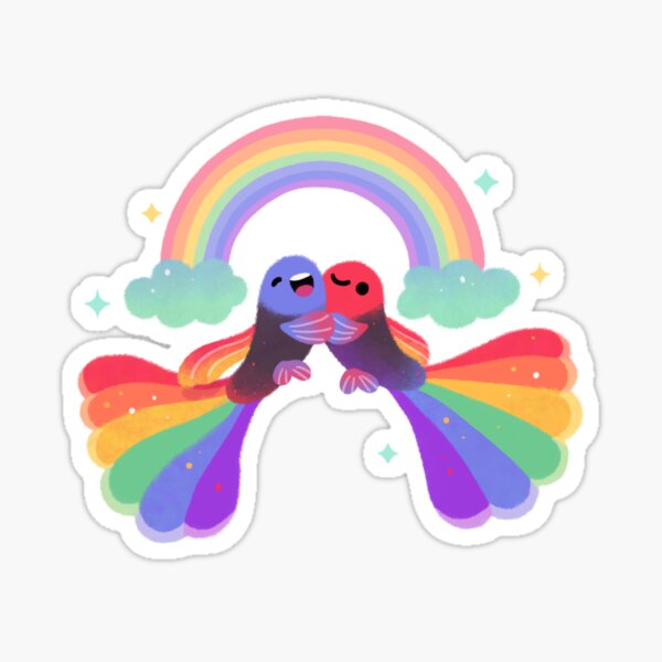 "Rainbow guppy 1" Sticker for Sale by pikaole | Redbubble
