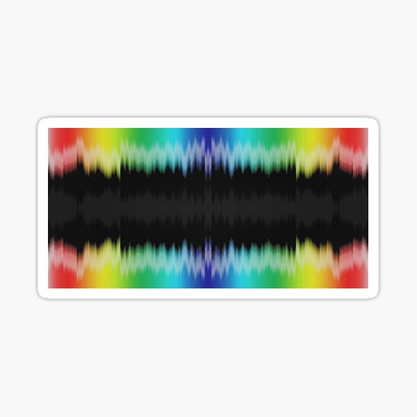 "Full color spectrum audio" Sticker for Sale by ElmurFud | Redbubble