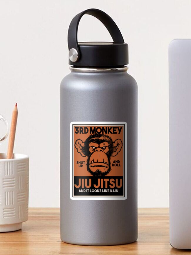 "3rd Monkey Jiu Jitsu" Sticker for Sale by groundshark | Redbubble