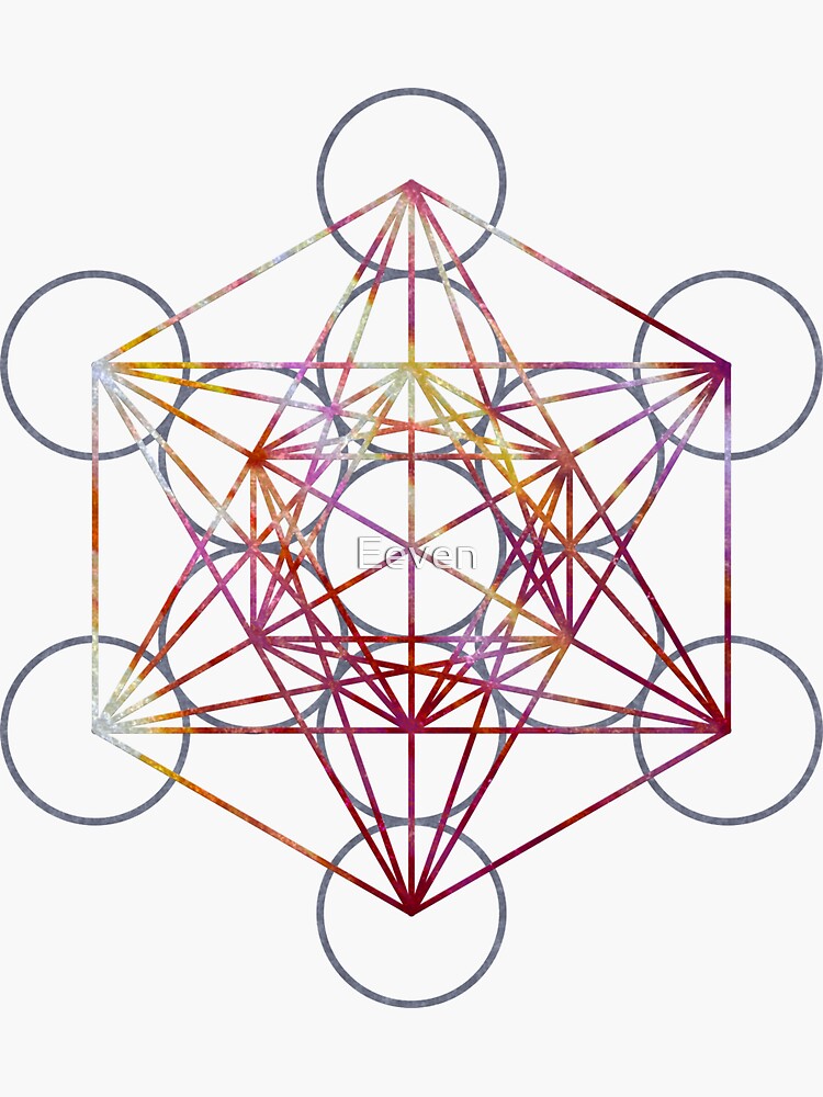 "Metatron's Cube" Sticker by Eeven | Redbubble