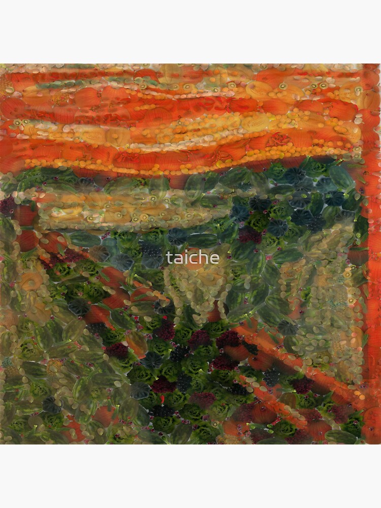 "The Avocado Scream After Munch" Sticker by taiche | Redbubble