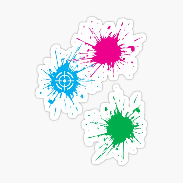 "Paintball Target Paint Splash" Sticker by HD-INK-Design | Redbubble