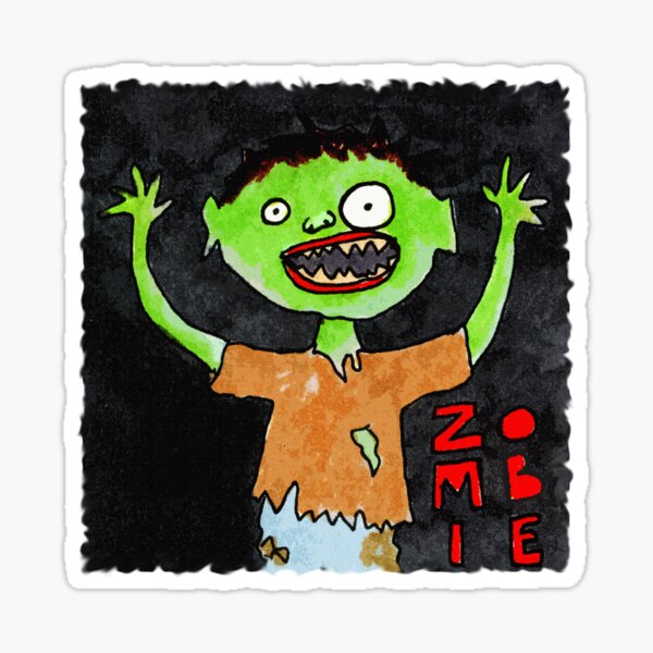 "Halloween Zombie" Sticker for Sale by cehouston | Redbubble