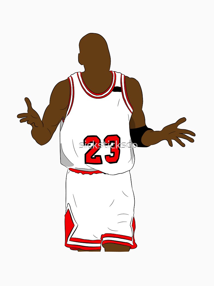 "Michael Jordan Shrug" T-shirt for Sale by sicksticksco | Redbubble ...