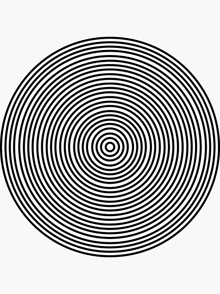 "Ever Decreasing Circles " Sticker for Sale by Texterns | Redbubble