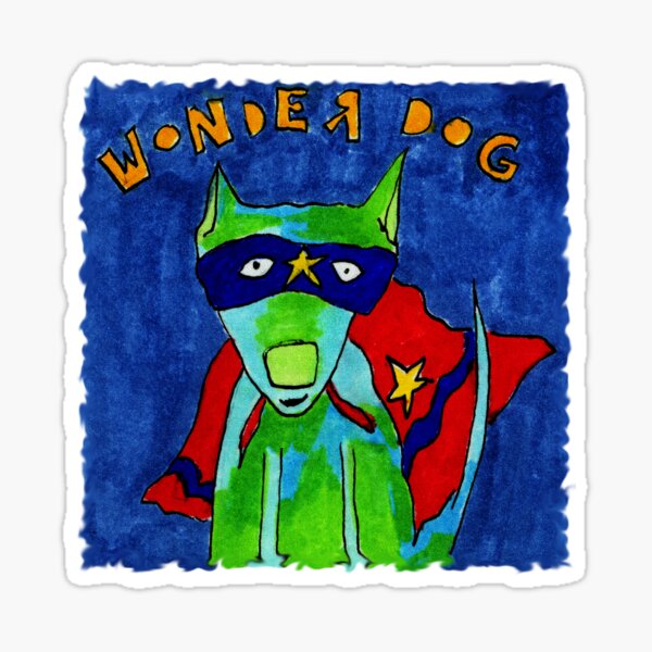 "Wonder Dog" Sticker for Sale by cehouston | Redbubble