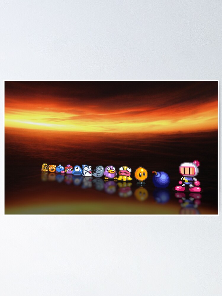 Póster «Bomberman - Panic Bomber B pixel art» de smurfted | Redbubble