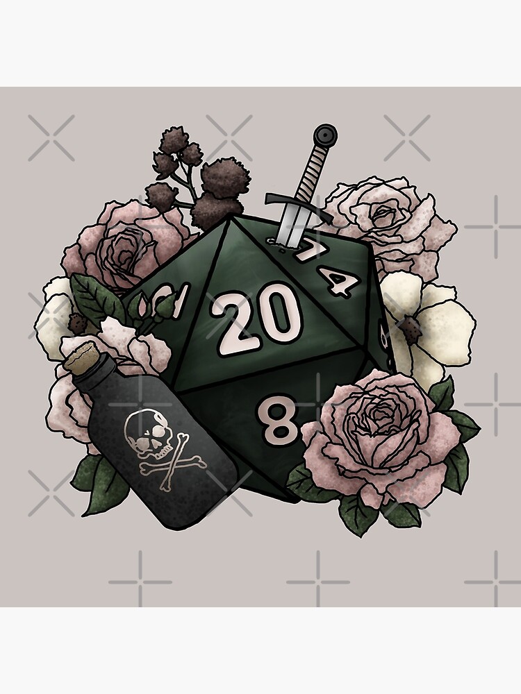 "Rogue Class D20 - Tabletop Gaming Dice" Throw Pillow by SweetDelilahs ...