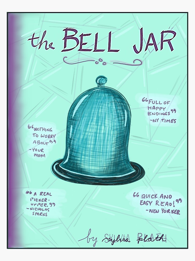 "misleading book covers ~ the bell jar" Sticker by doodlealldayy ...