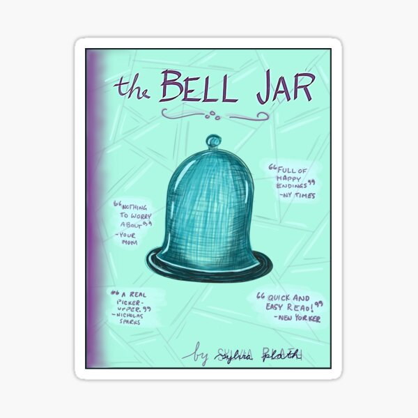 "misleading book covers ~ the bell jar" Sticker by doodlealldayy ...