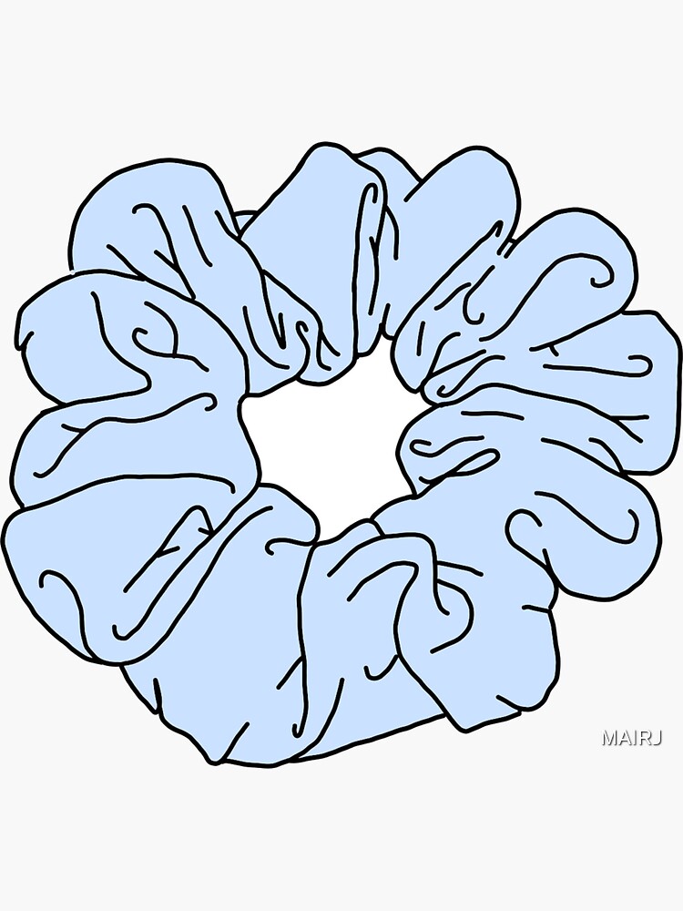 "Blue scrunchie" Sticker for Sale by MAIRJ | Redbubble