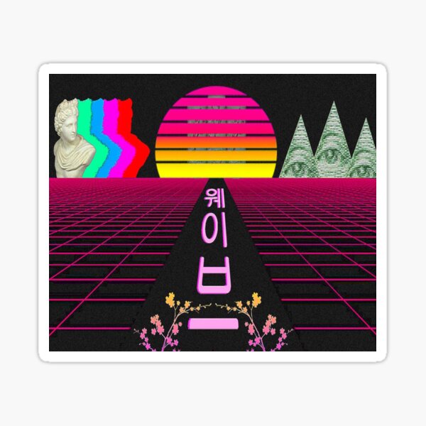 "Vaporwave Gridlock World" Sticker for Sale by Mantiraptor | Redbubble