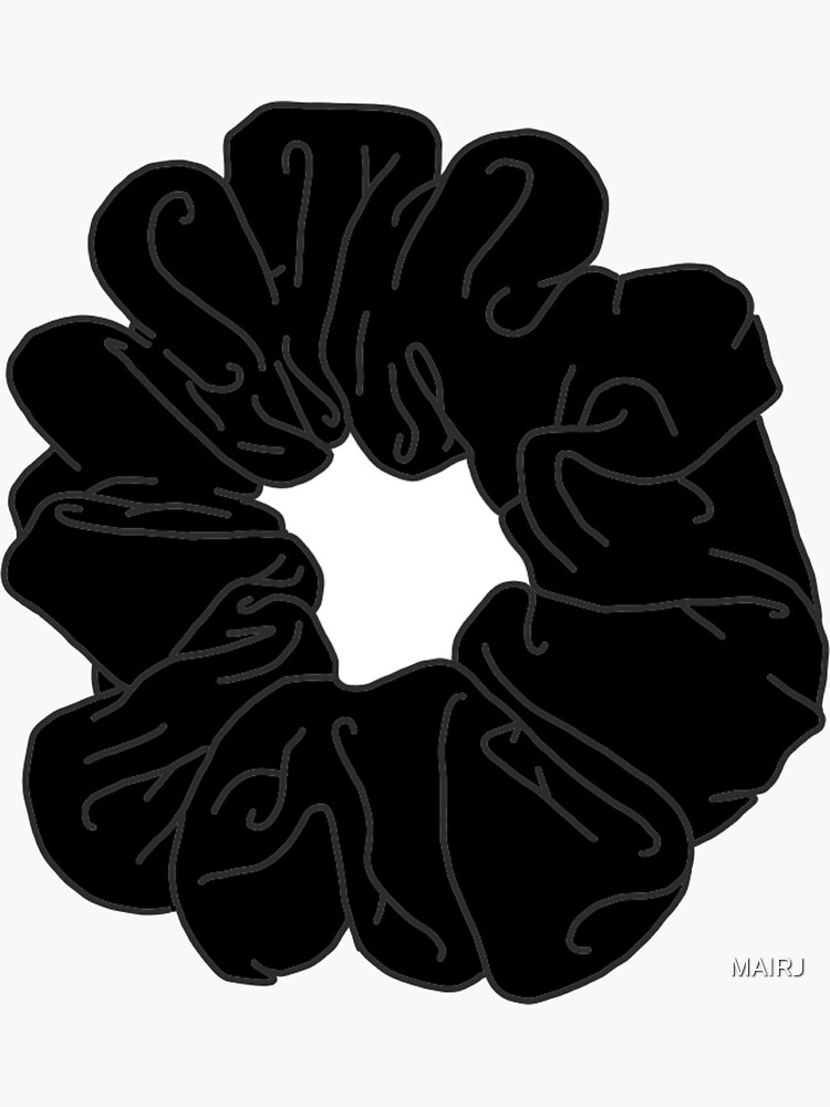 "Black scrunchie " Sticker for Sale by MAIRJ | Redbubble
